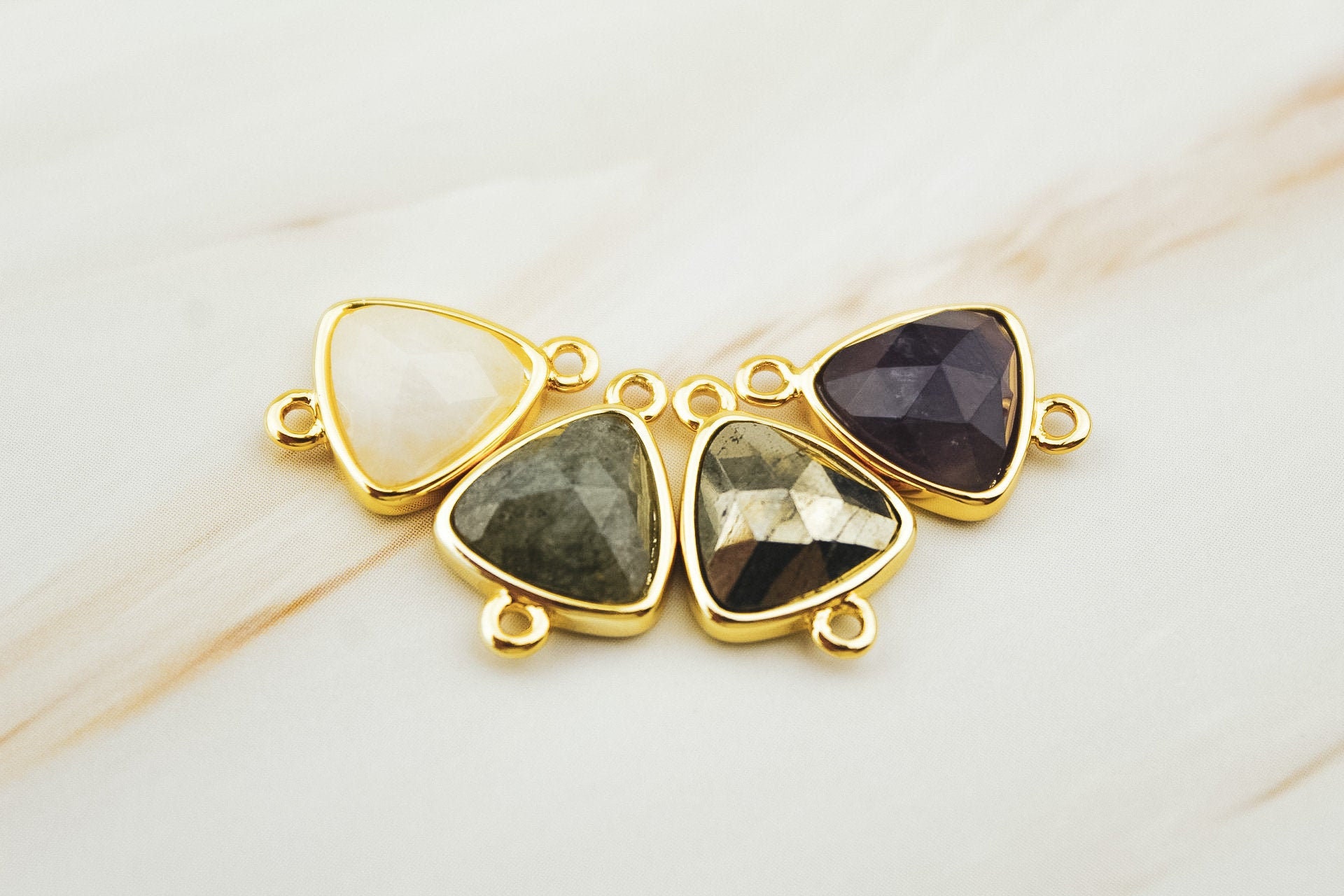 1pcs Natural Gemstone Triangle Connectors Labradorite - Etsy UK