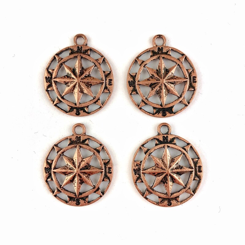 Compass Charm - Etsy