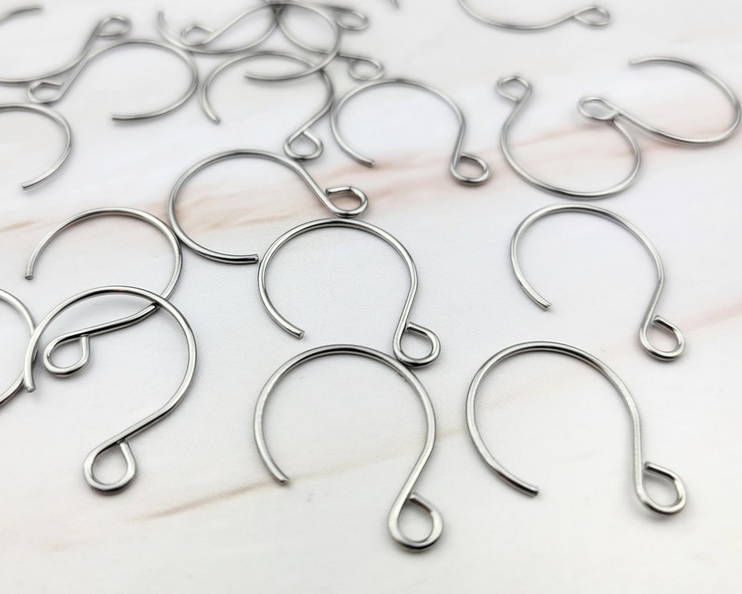 20pcs Silver Half Hoops - Open Hoops - DIY Earrings - Stainless Steel ...