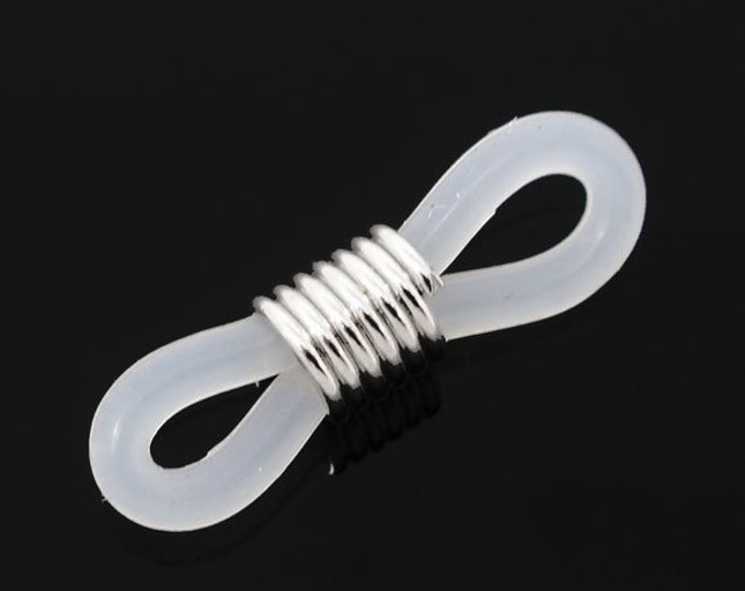 White Eyeglass Holder,rubber Glasses Chain Holders,30pcs Eye Glasses ...