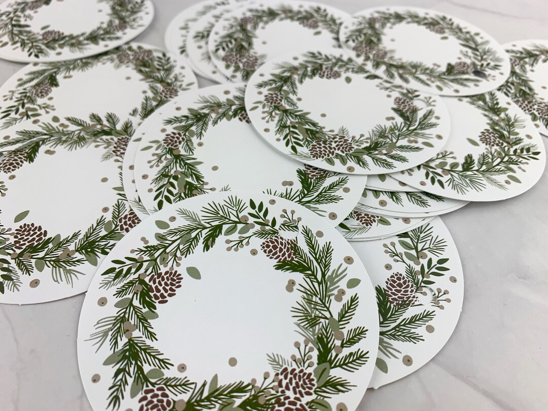50 White Pine Wreath Gift Tags – Holiday Packaging - Etsy