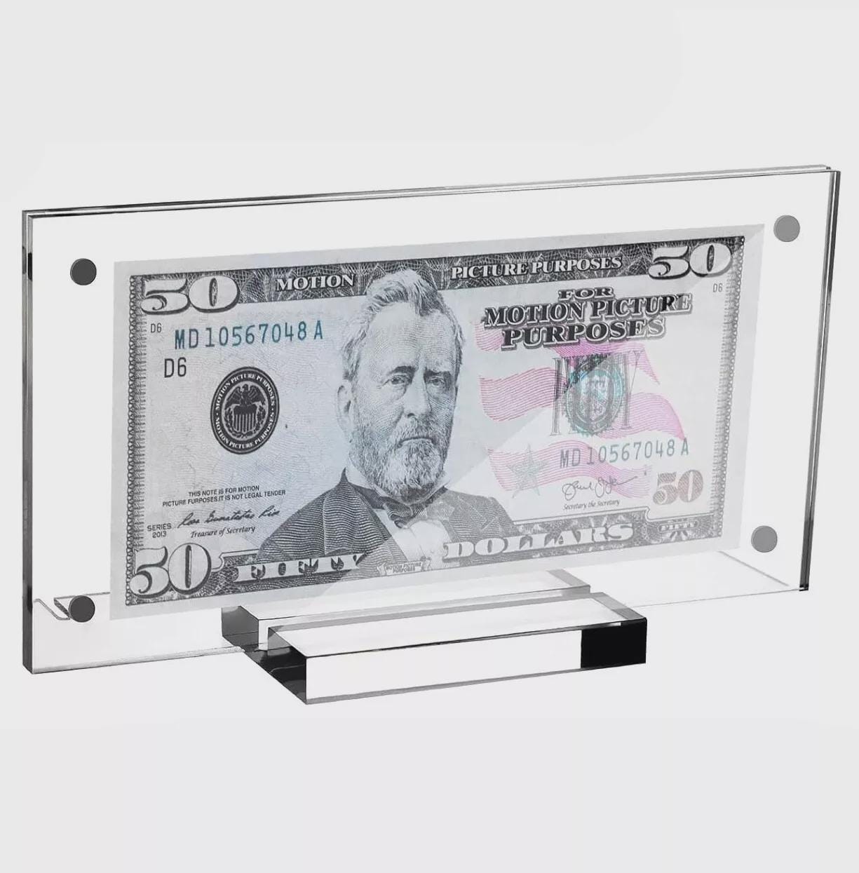 4-pack Acrylic Dollar Bill Display Frames – Magnetic Clear Currency ...