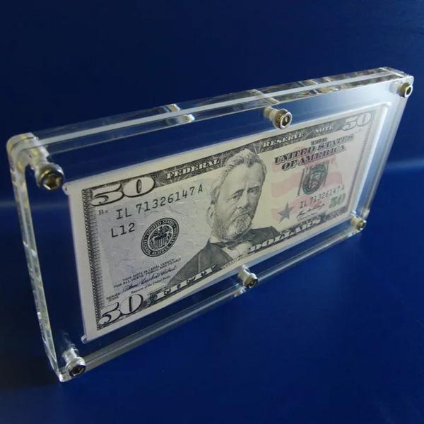 Dollar Bill Display Case - Etsy