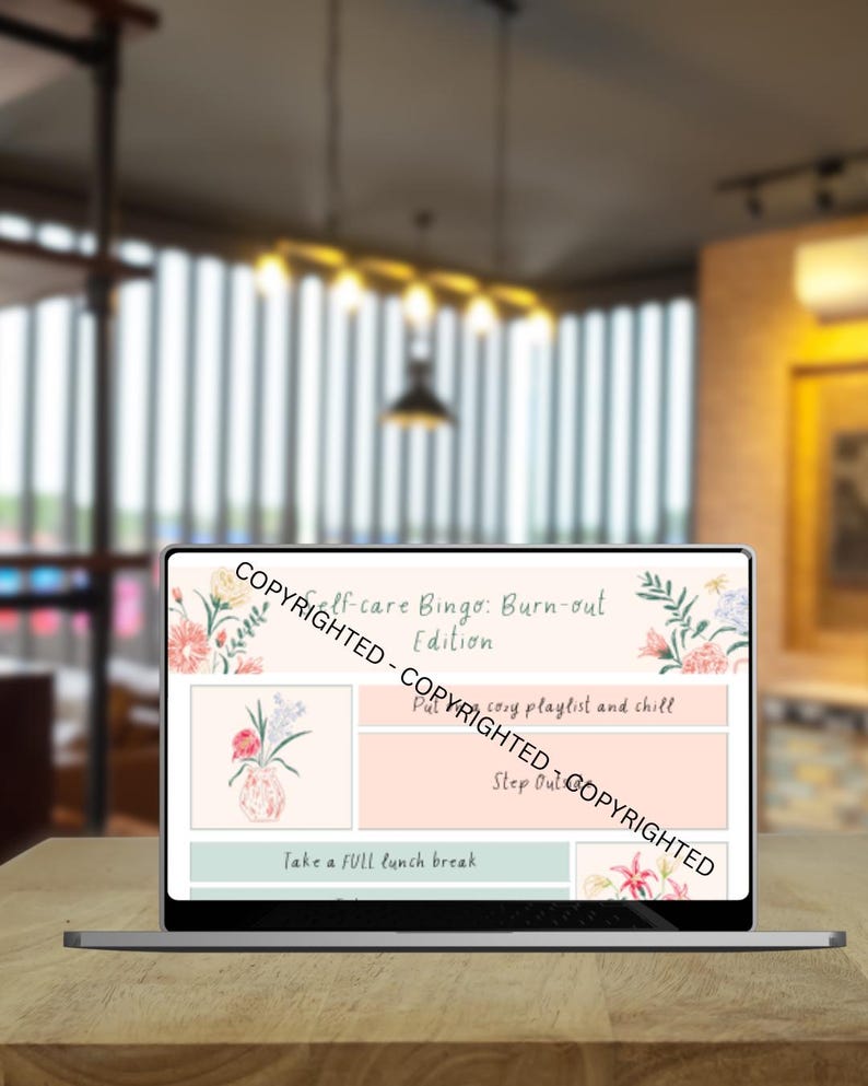 Burnout Recovery Bingo Card | Simple & Elegant Self-care Printable ...
