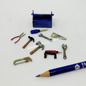 Tool Box , Miniature Dollhouse 1/12th Scale 1 Inch Diorama, Roombox - Etsy