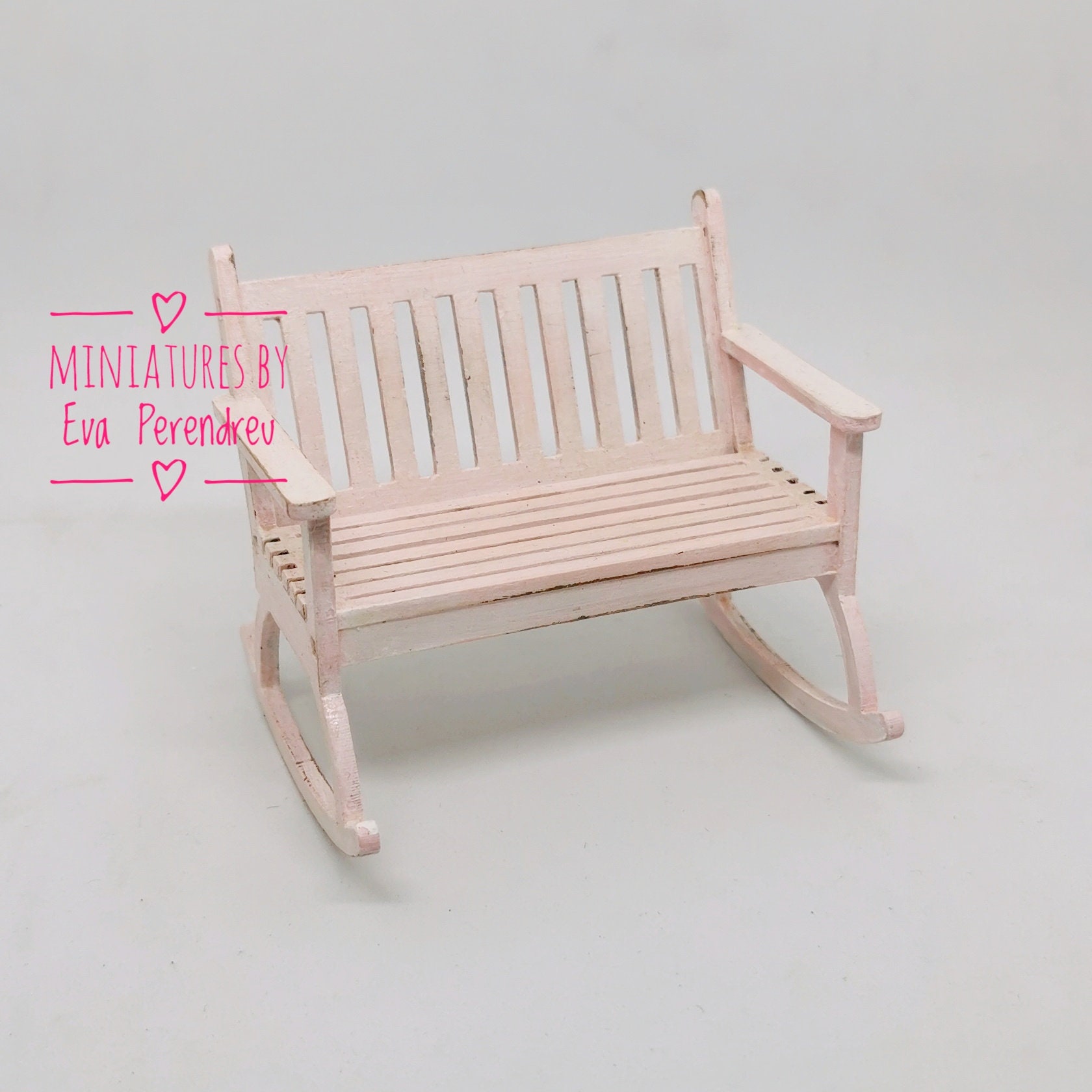 Miniature Double Wooden Rocking Bench for Dollhouse or Doll - Etsy