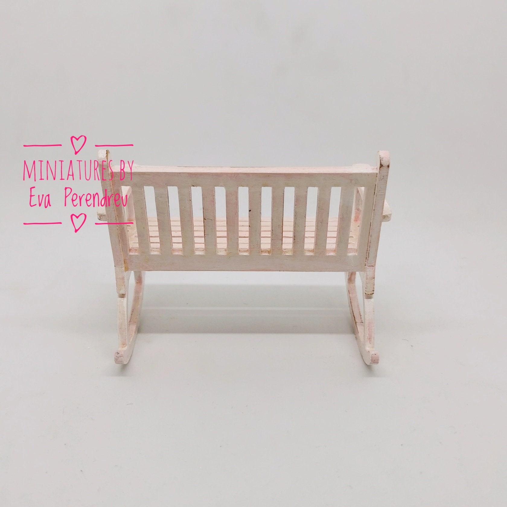 Miniature Double Wooden Rocking Bench for Dollhouse or Doll - Etsy