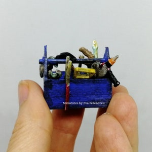 Tool Box , Miniature Dollhouse 1/12th Scale 1 Inch Diorama, Roombox - Etsy