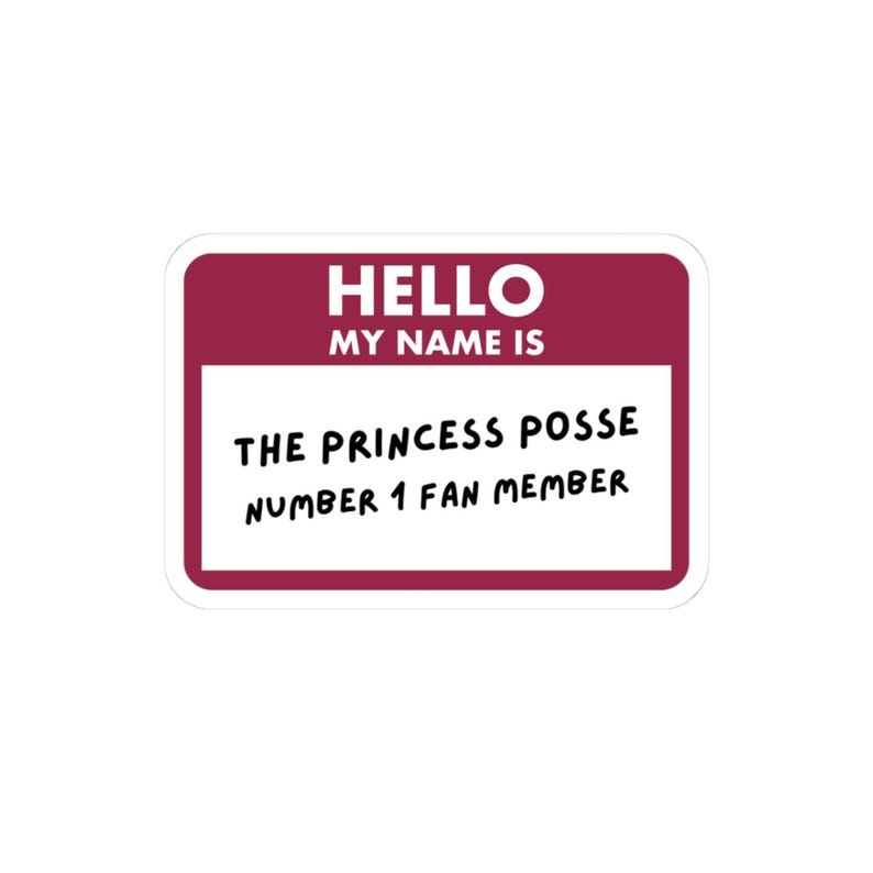 Princess Posse Sticker: Funny Name Tag, Bookish Kindle Decal - Etsy