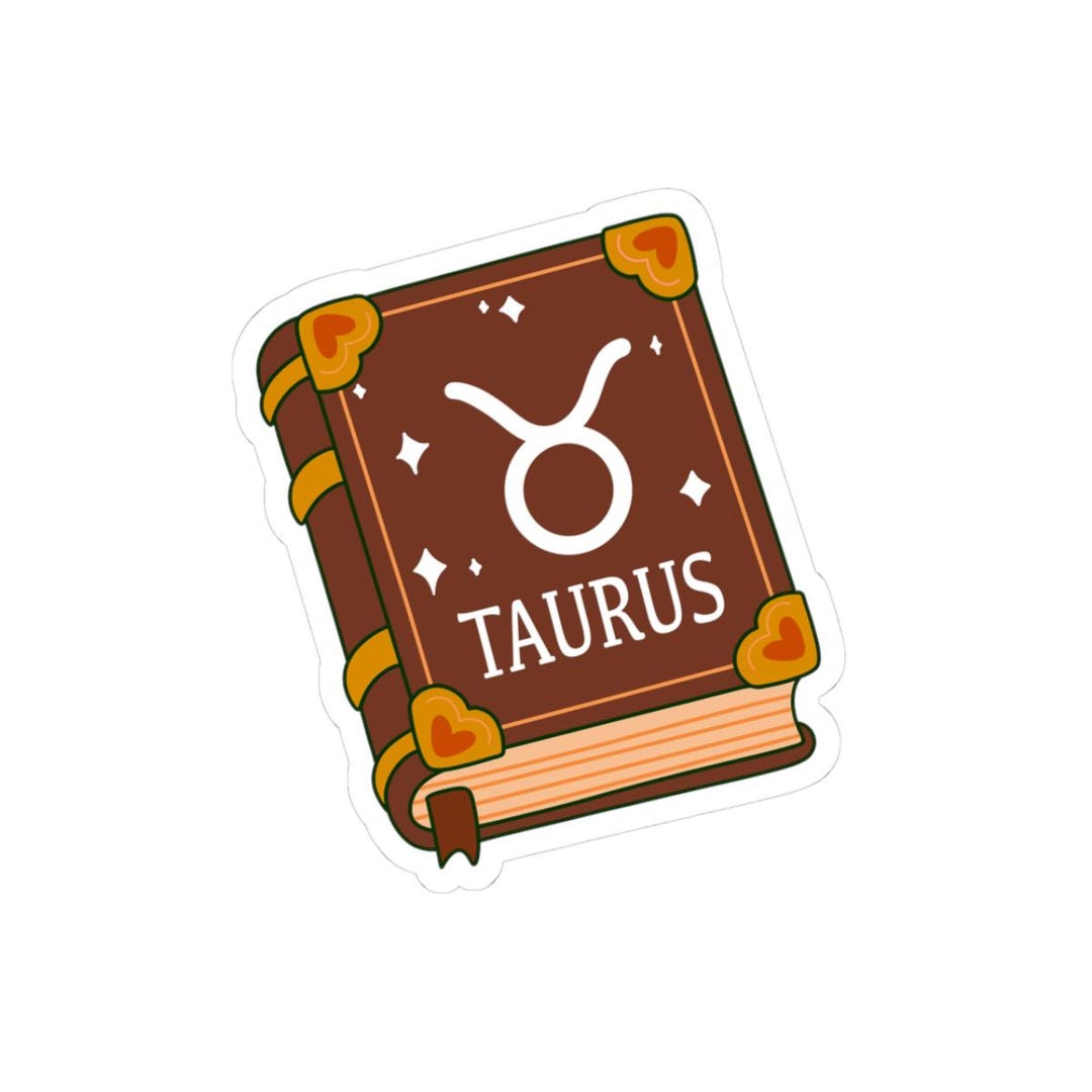 Taurus Zodiac Sticker: Cozy Book for Earth Signs - Etsy