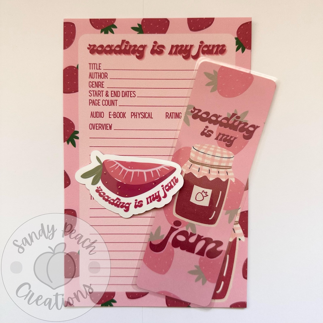 Reading is My Jam Stationery Set | Cute Stationery | Reading Log ...