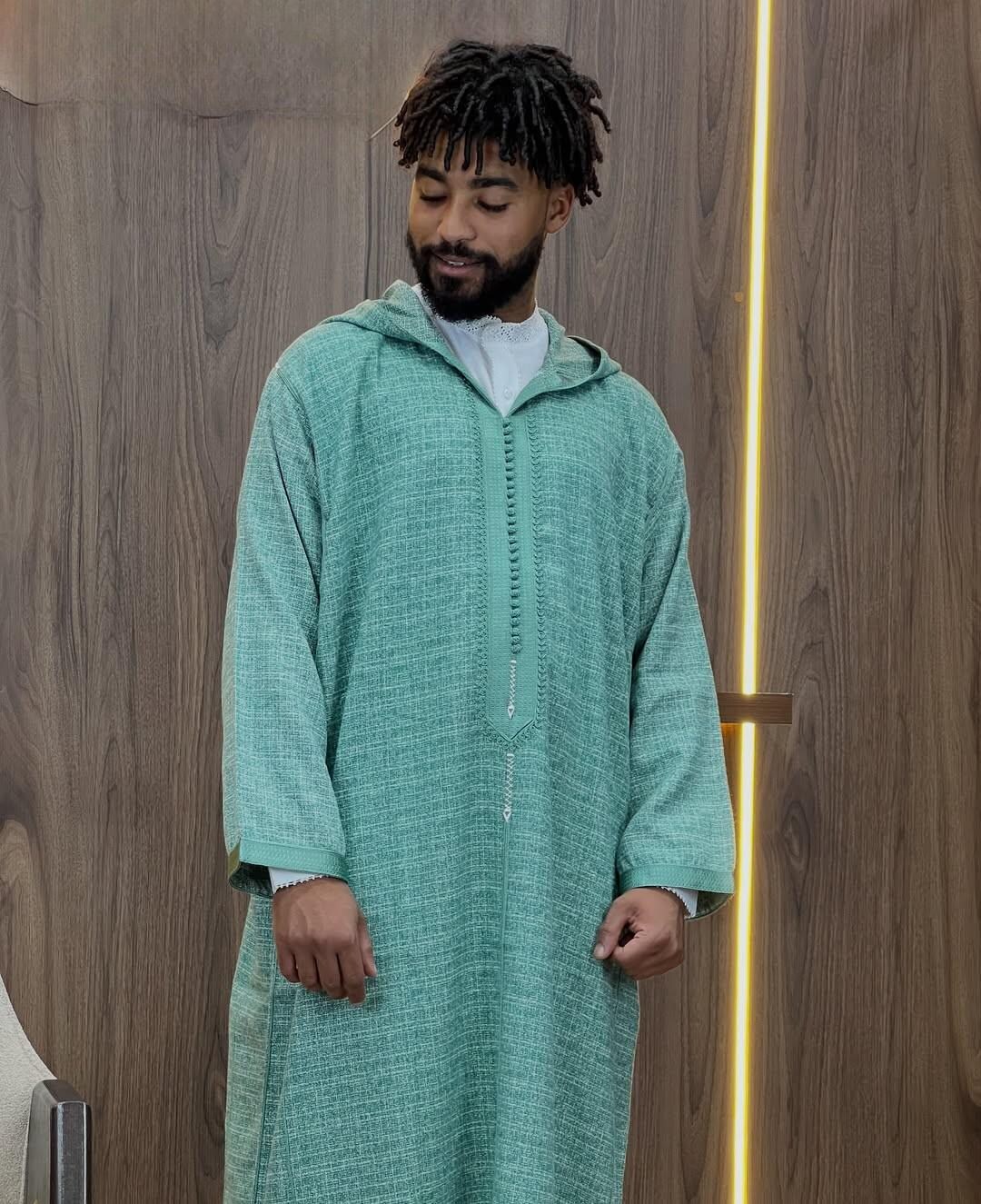 Handmade Traditional Moroccan Men's Winter Djellaba in Handmade Mlifa ...