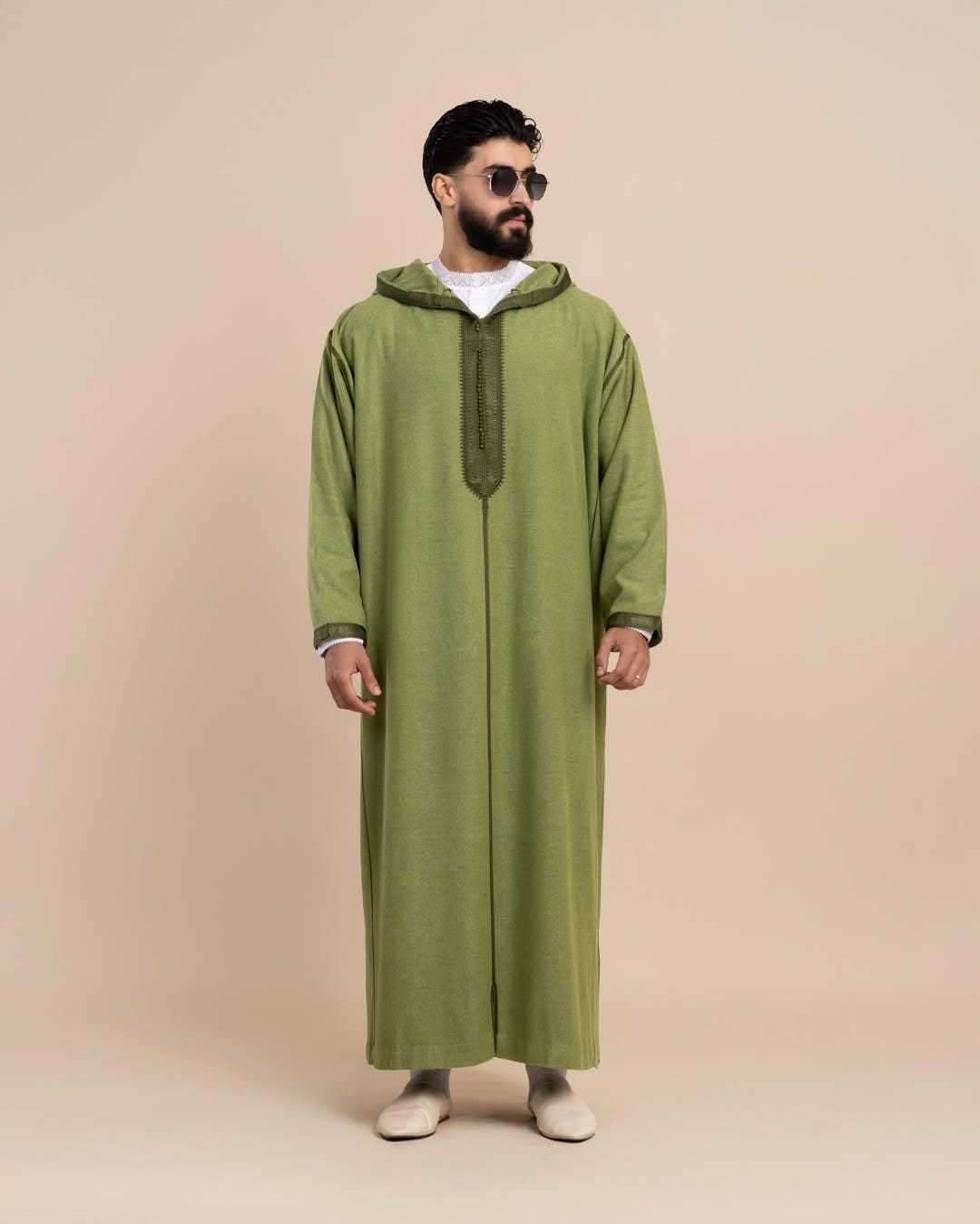 Traditional Handmade Moroccan Men's Winter Djellaba in Handmade Mlifa ...