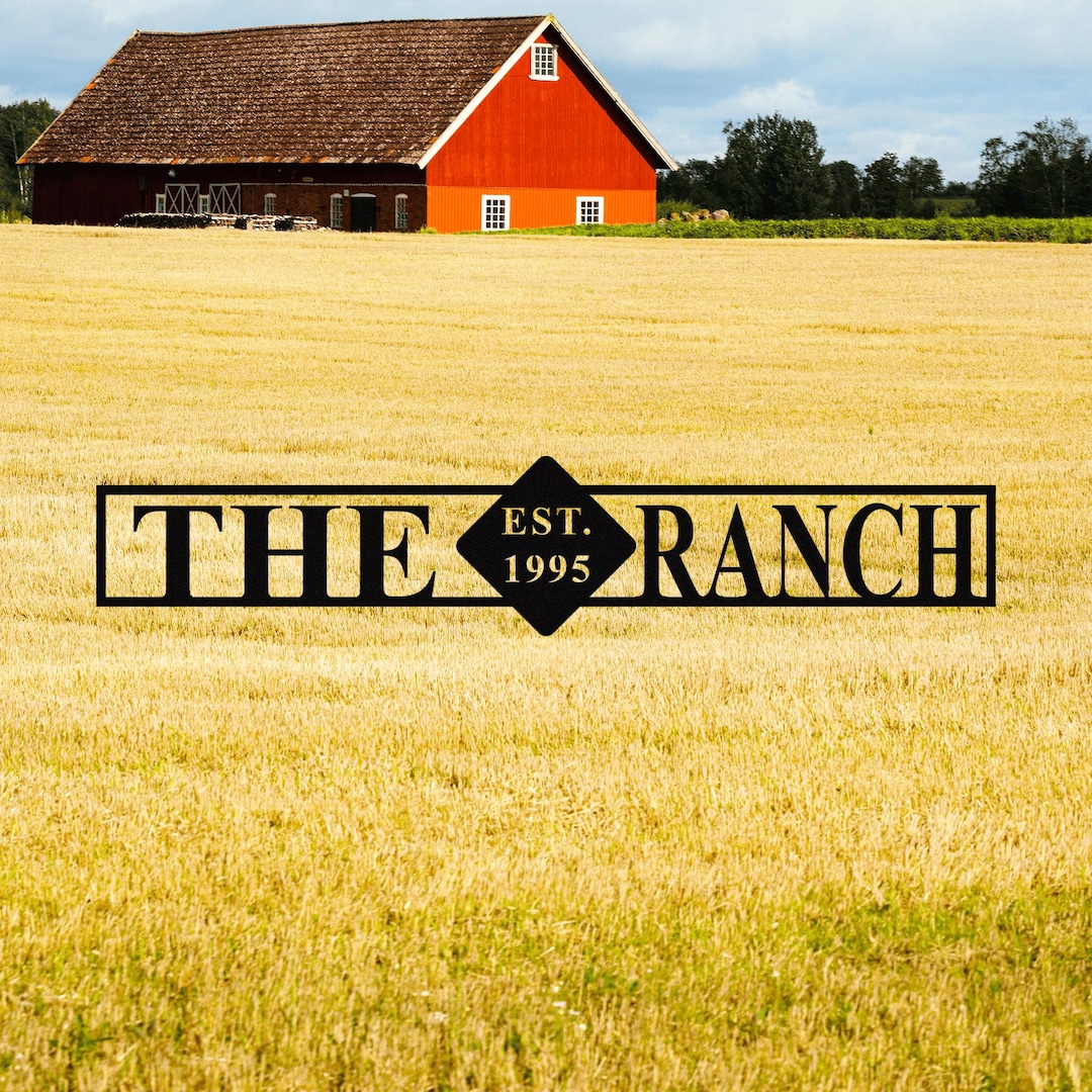 Personalized Metal Ranch Entrance Signs, Custom Farm Sign With Name ...