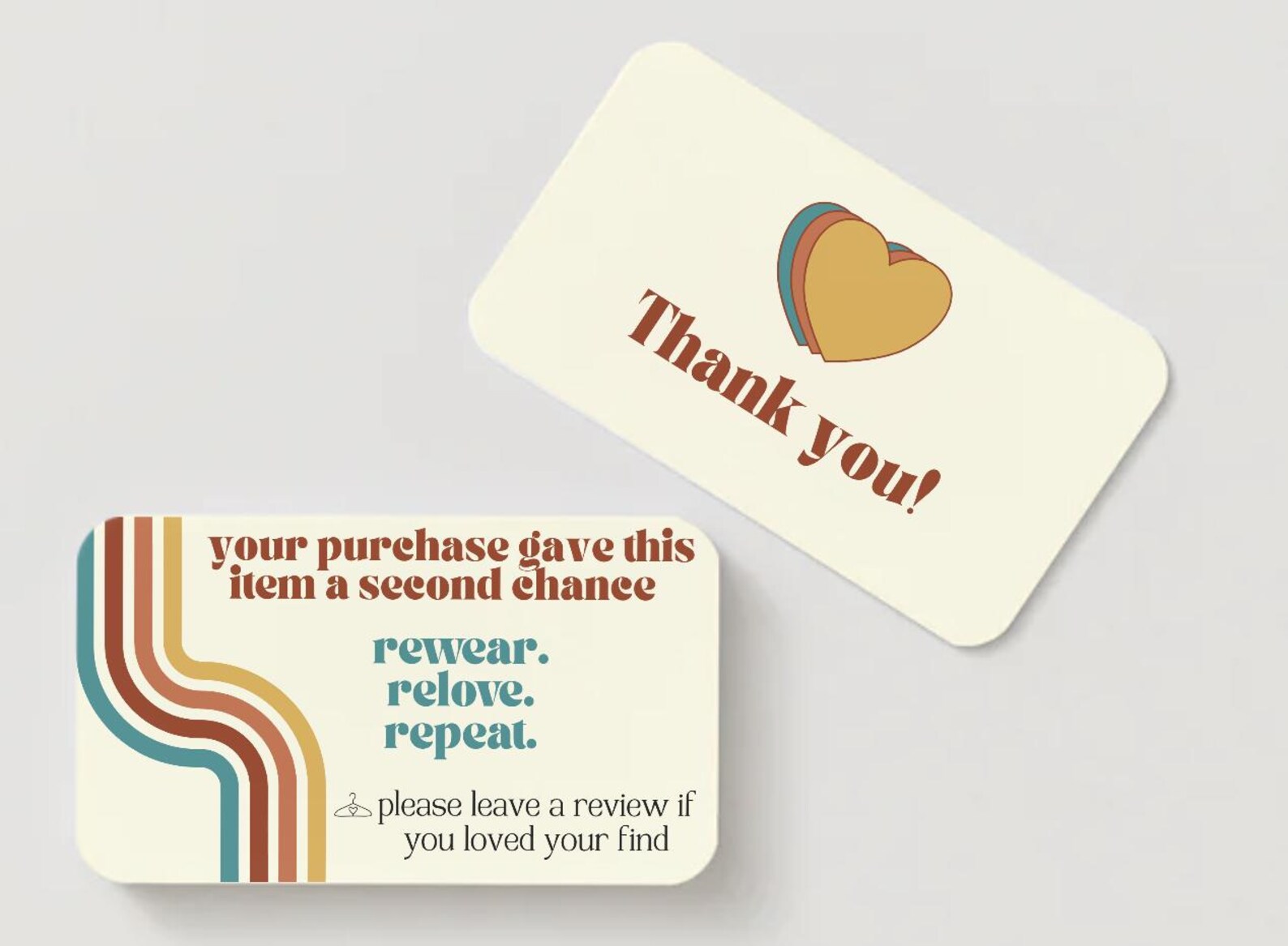 Printable Reseller Thank You Card Insert – Minimalist Business Card ...