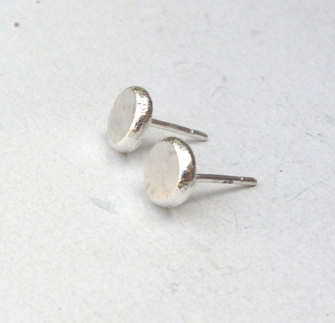 Silver Sterling Studs, Recycled 925 Sterling Silver Earrings ,handmade ...