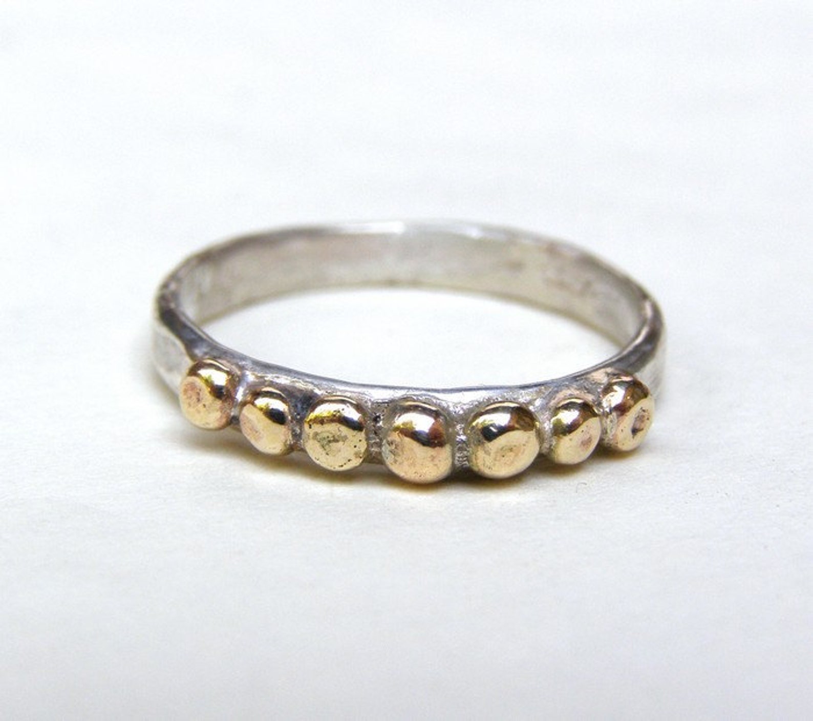 Stackable Gold Dots Rings, Gold Ring, Wedding Bands, Anniversary Rings ...