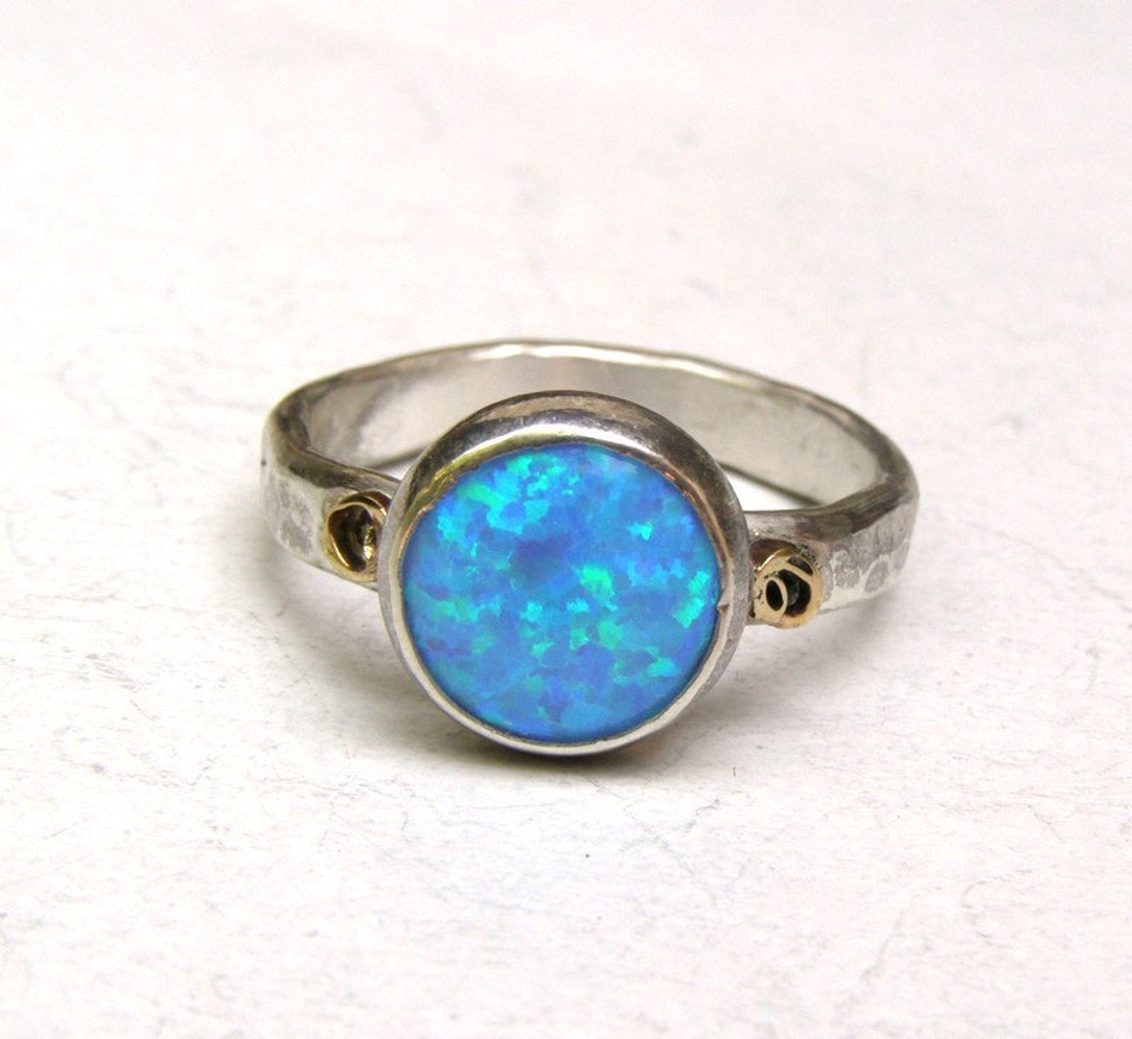 Blue Opal Ring,silver Sterling Ring, 925 Silver Sterling Opal Jewelry ...