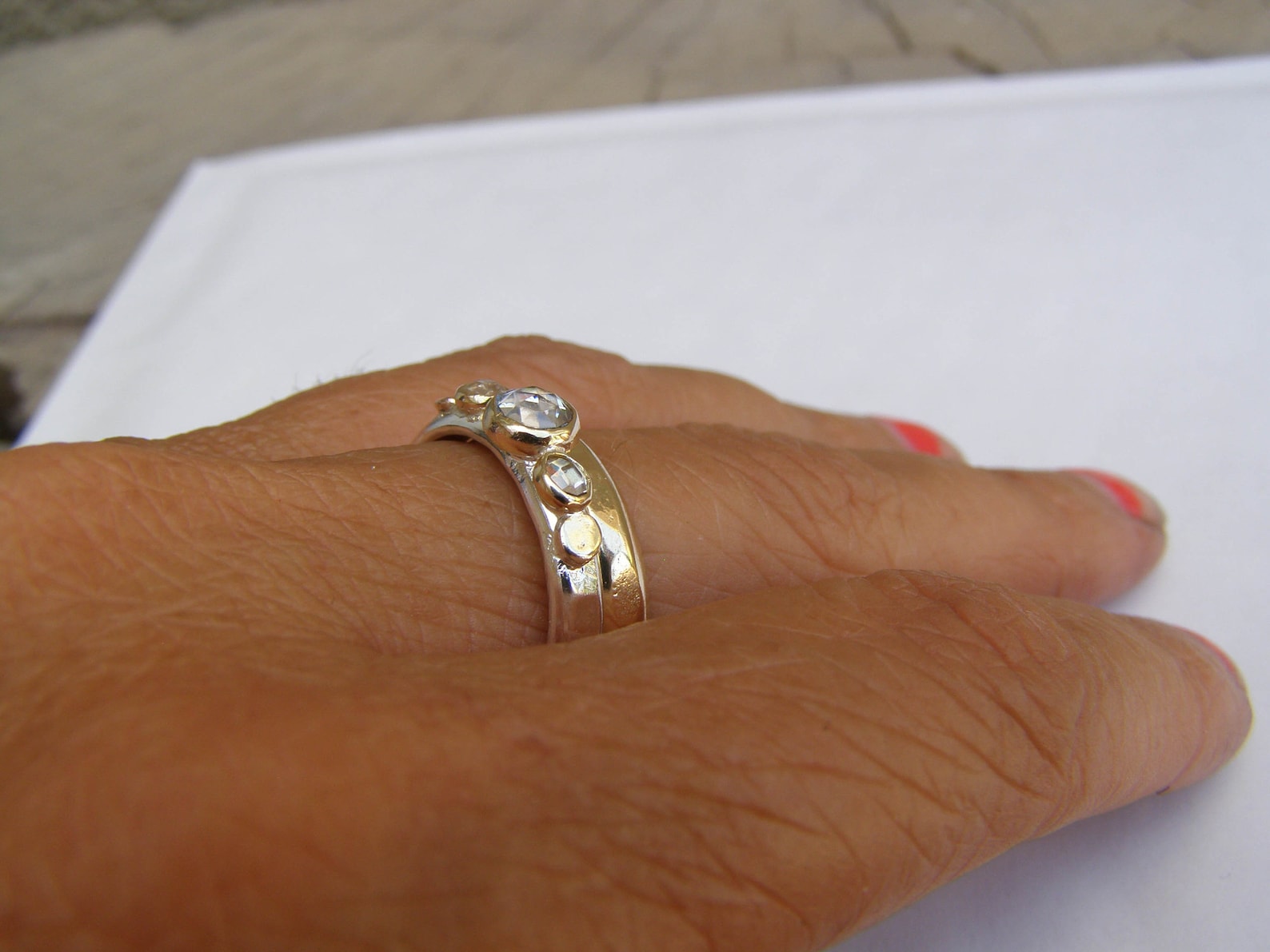 Silver Sterling Promise Ring for Women Gold Engagement Ring - Etsy