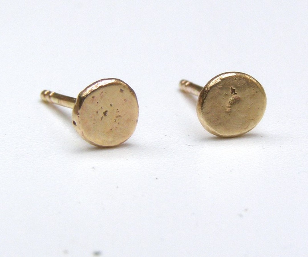 Solid Gold Earrings, 14k Earrings, Gold Studs , Solid Gold Earrings ...