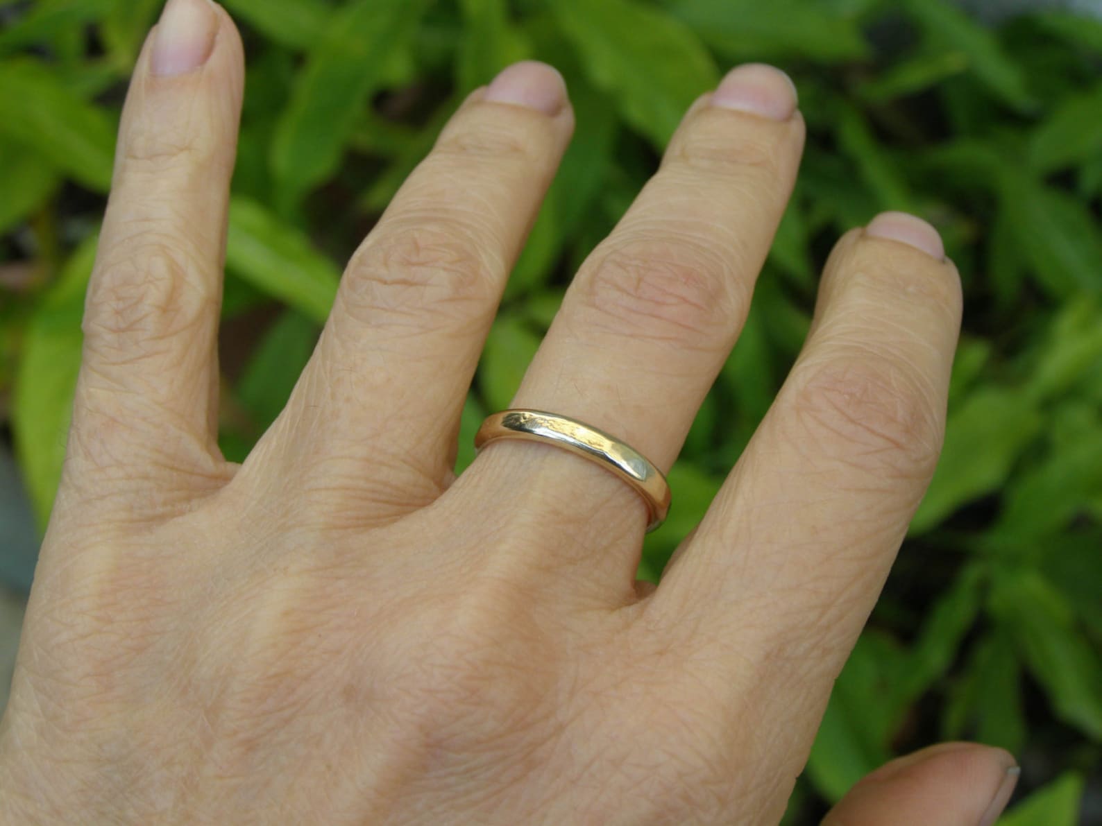 14K Solid Gold Wedding Bands 3mm - Etsy