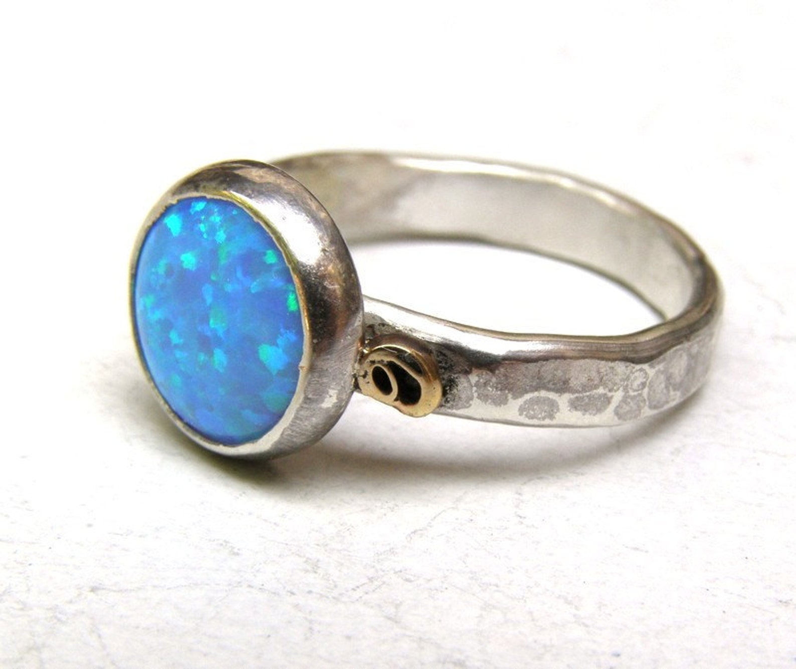 Blue Opal Ring,silver Sterling Ring, 925 Silver Sterling Opal Jewelry ...