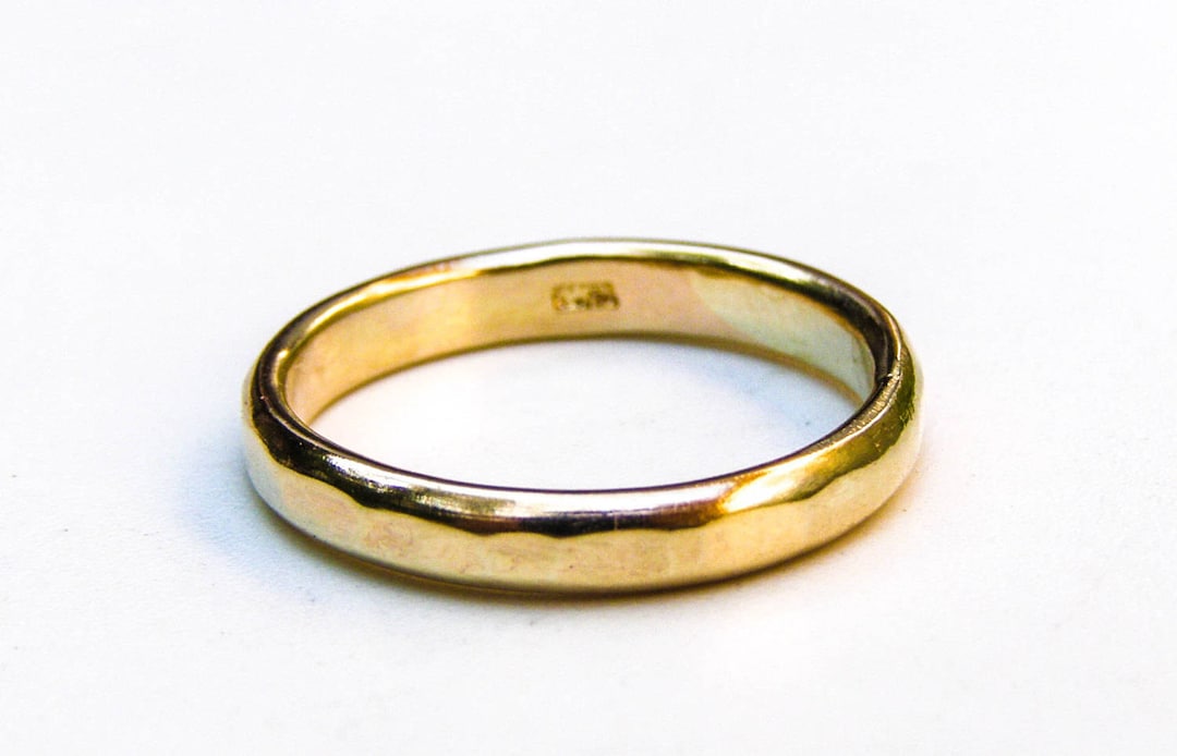 Solid Gold Bands, 2.5mm 14k Solid Gold, Wedding Ring ,hand Made Ring ...