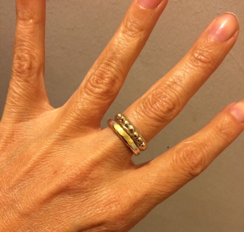 Wedding Bands 14k Solid Gold Stacking Ring Silver Sterling | Etsy