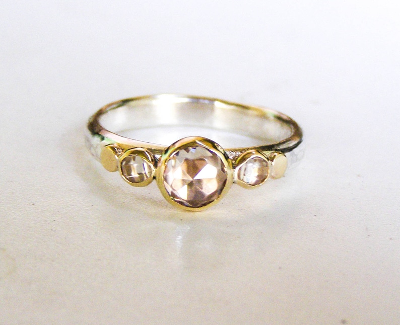 Silver Sterling Promise Ring for Women Gold Engagement Ring - Etsy