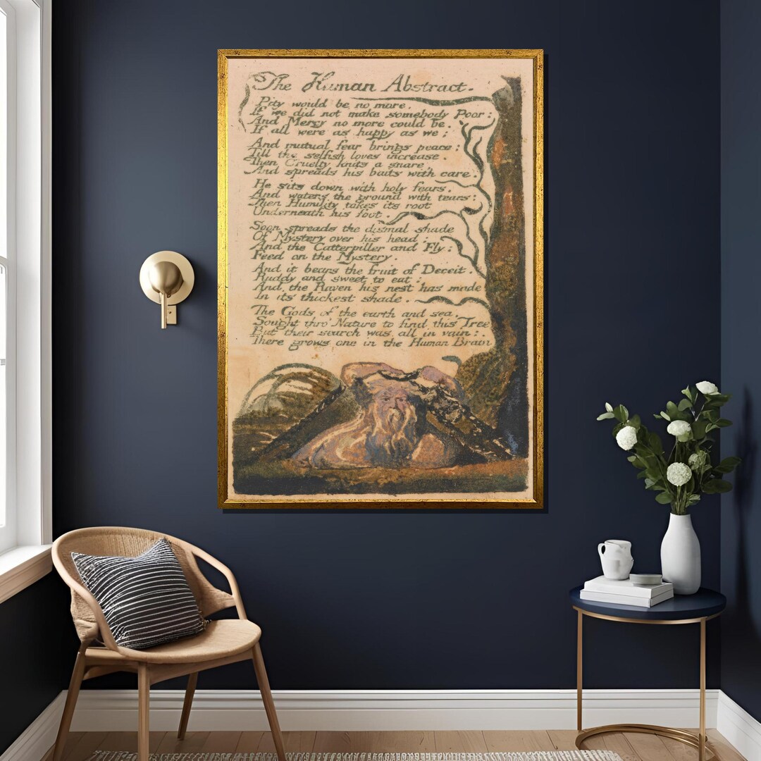 William Blake 'human Abstract' Print, Songs of Innocence Art - Etsy