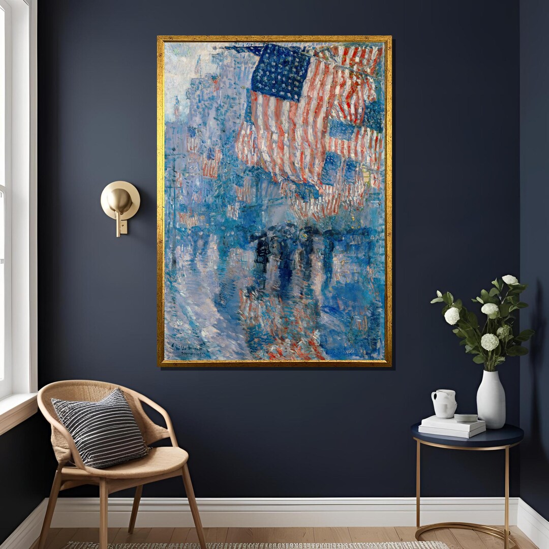 Childe Hassam the Avenue in the Rain Art Print, Impressionist Cityscape ...