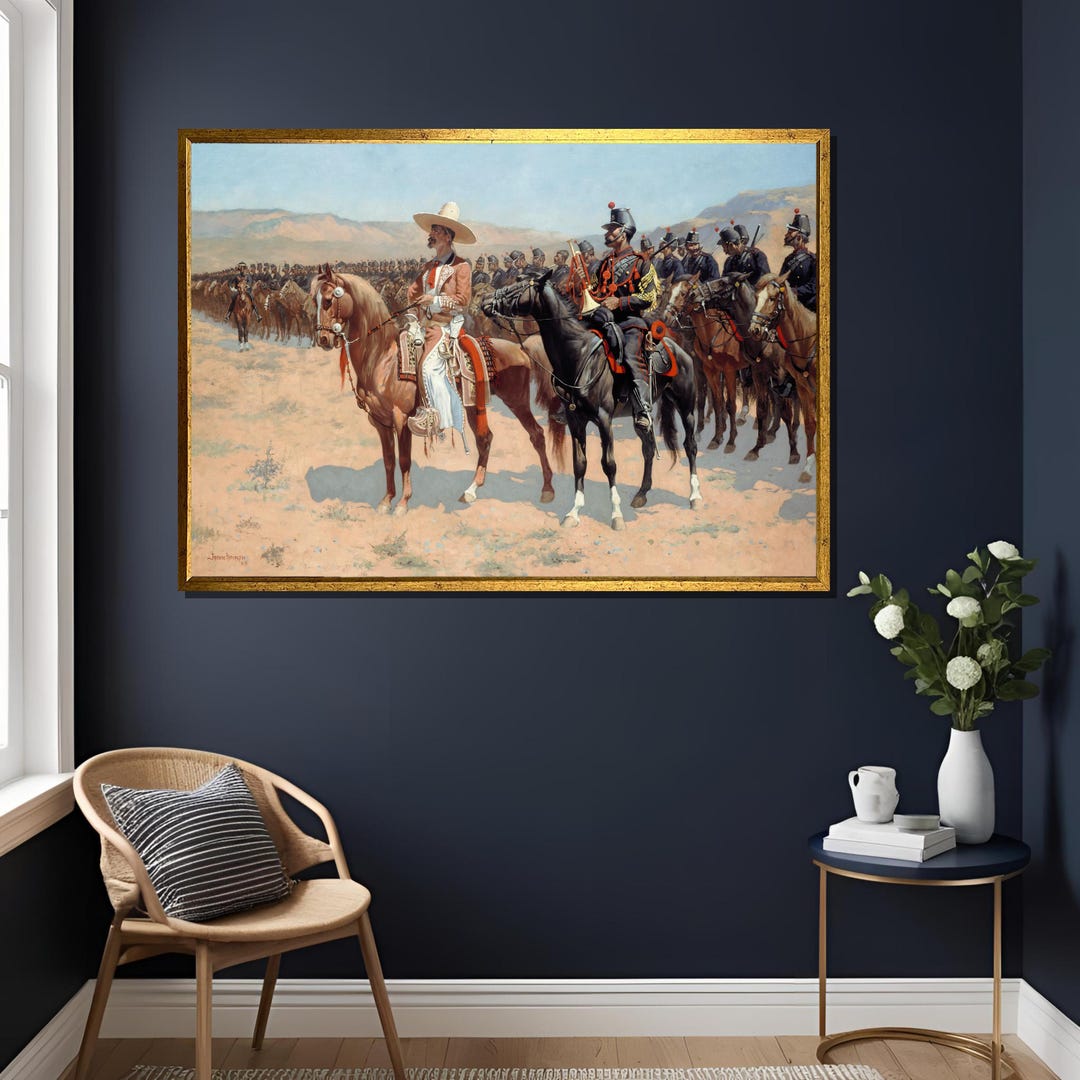 Frederic Remington's Mexican Major Canvas Print – Western Equestrian ...