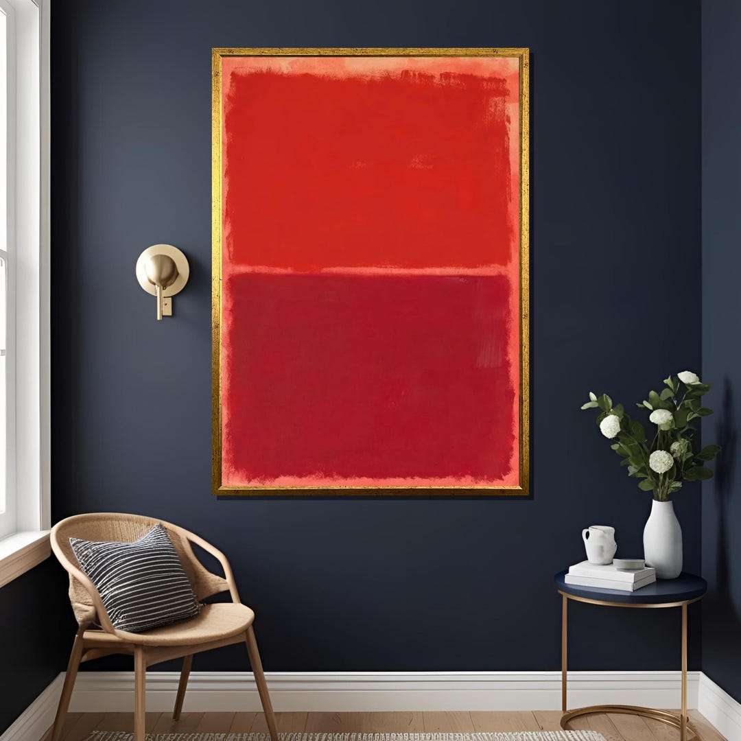 Mark Rothko Maroon Over Red Print - Modern Abstract Color Field Art - Etsy