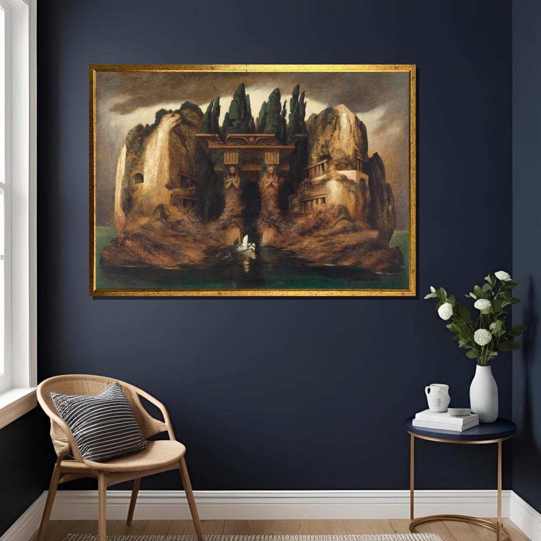 Karl Wilhelm Diefenbach Dead Island Art Print, Symbolist Wall Decor - Etsy