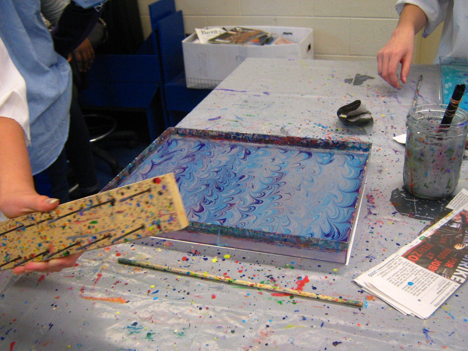 Clear Tray For Marbling