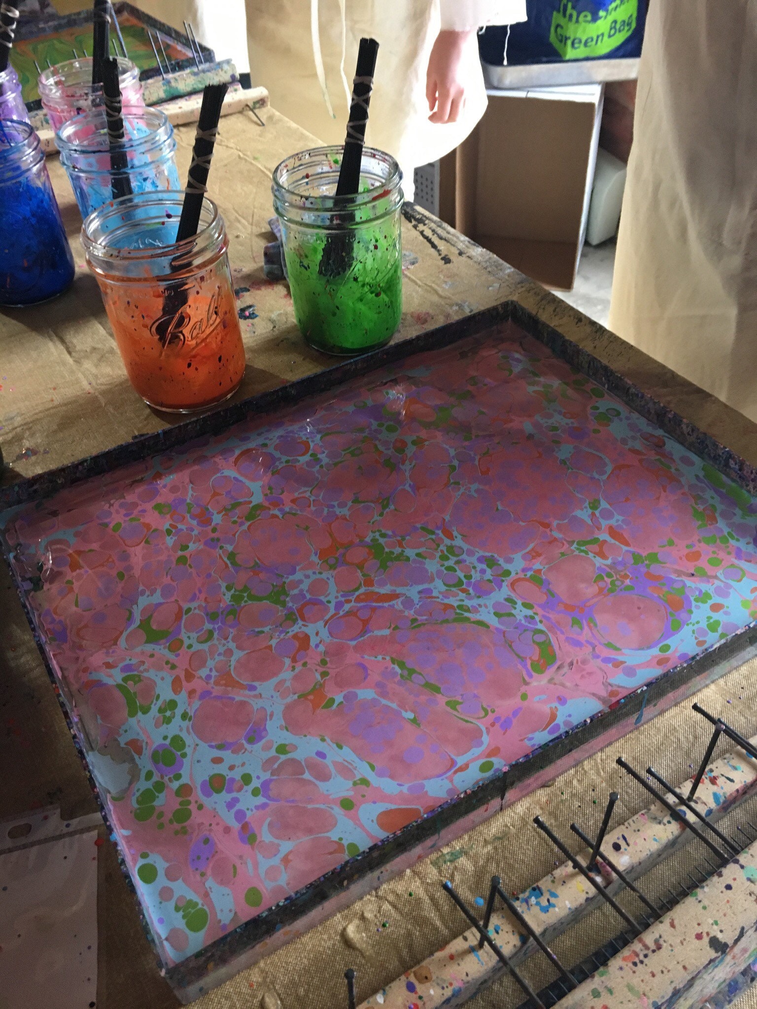 Clear Tray For Marbling