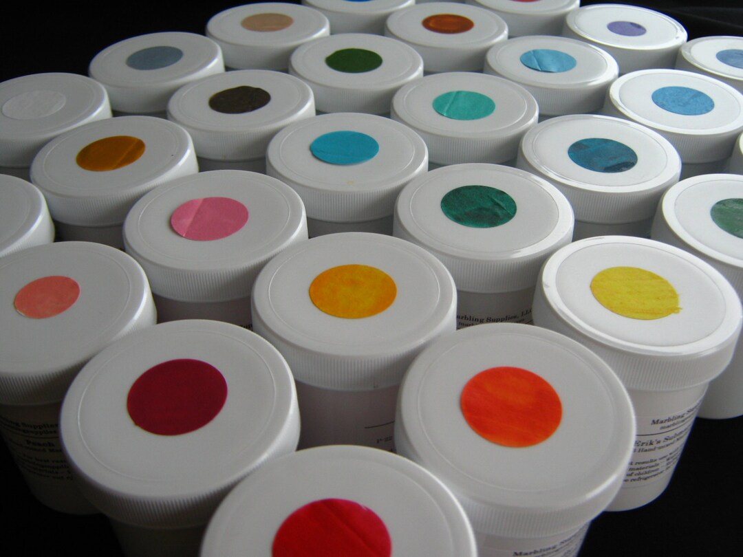 Marbling Paint Set: 30 Acrylic Colors, DIY Paper Fabric Marbleizing - Etsy