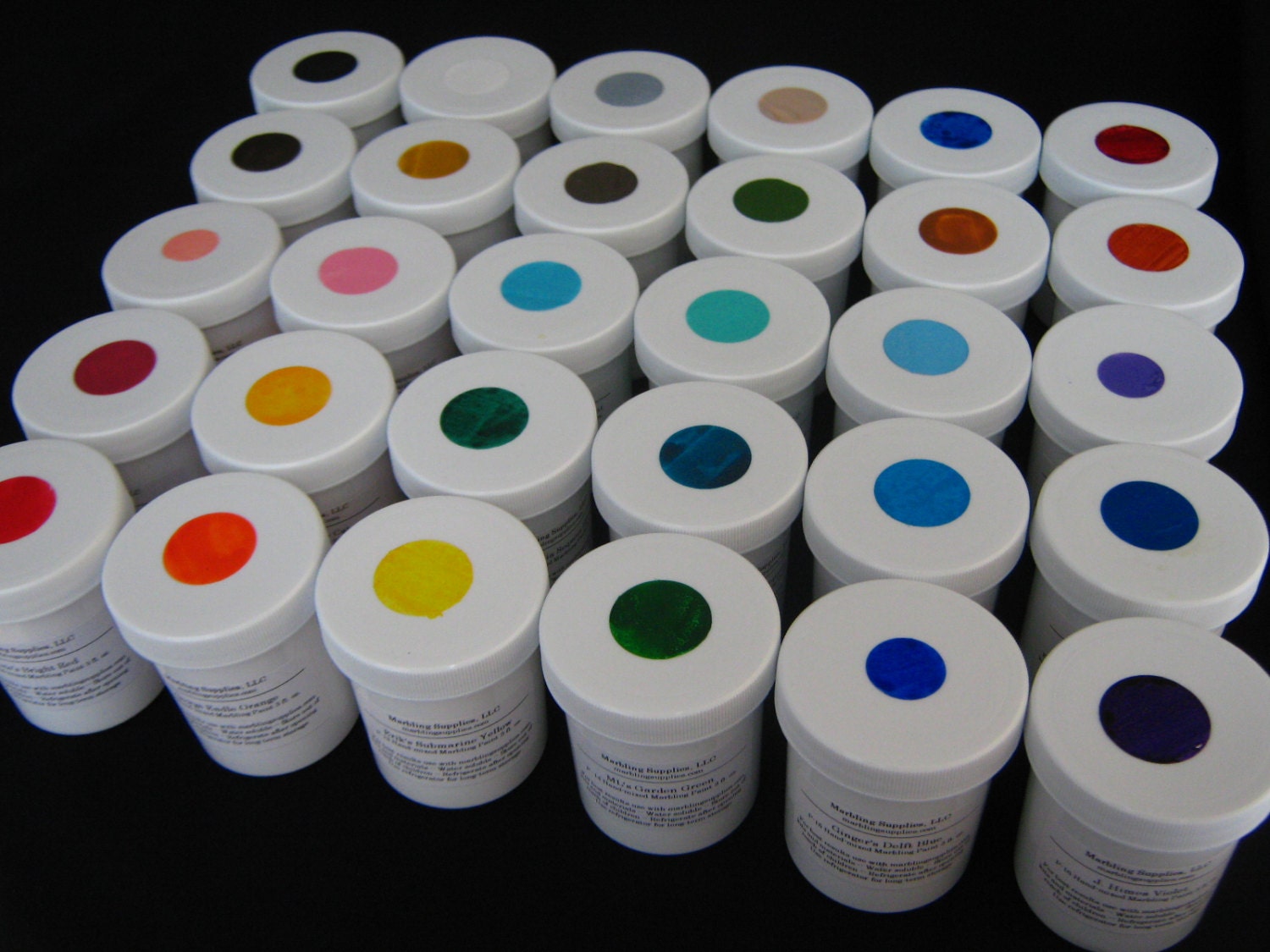 Ready-made Marbling Paint Hand-mixed AcrylicPaint Set of 6 | Etsy