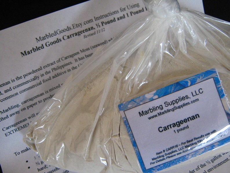 1 Pound Lambda Carrageenan Powder Supplies For Marbling on | Etsy