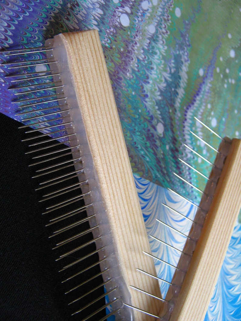 Marbling Comb Set: Fine & Wide Tooth Ebru Tools - Etsy