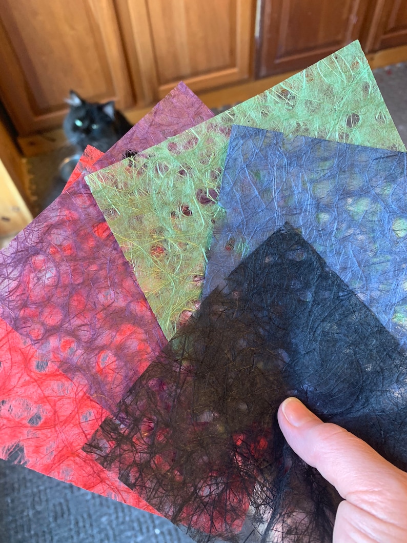 Six Plum Colored Japanese Ogura Lace Paper Squares 5” - Etsy