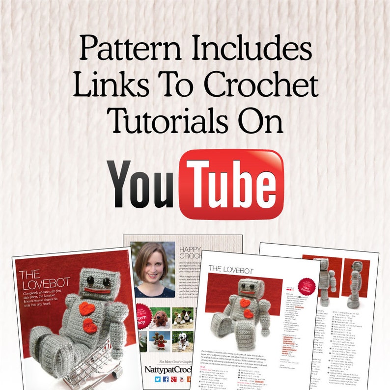 The Lovebot Crochet Pattern - Etsy