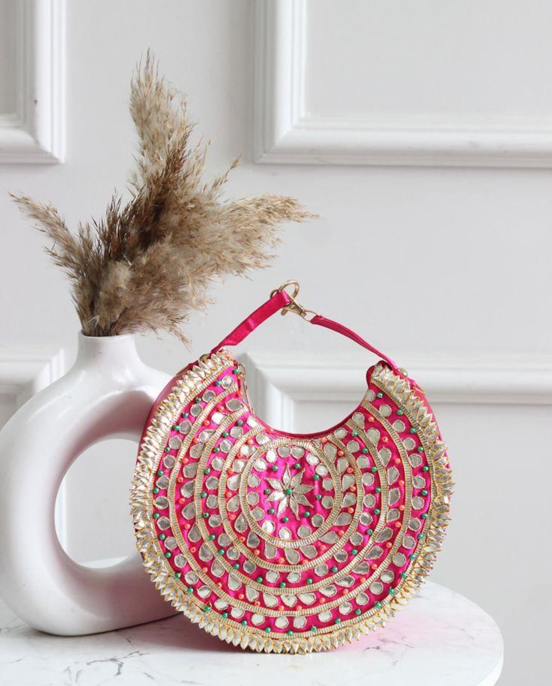 Handmade Crescent Moon Bag | Boho Shoulder Purse - Etsy