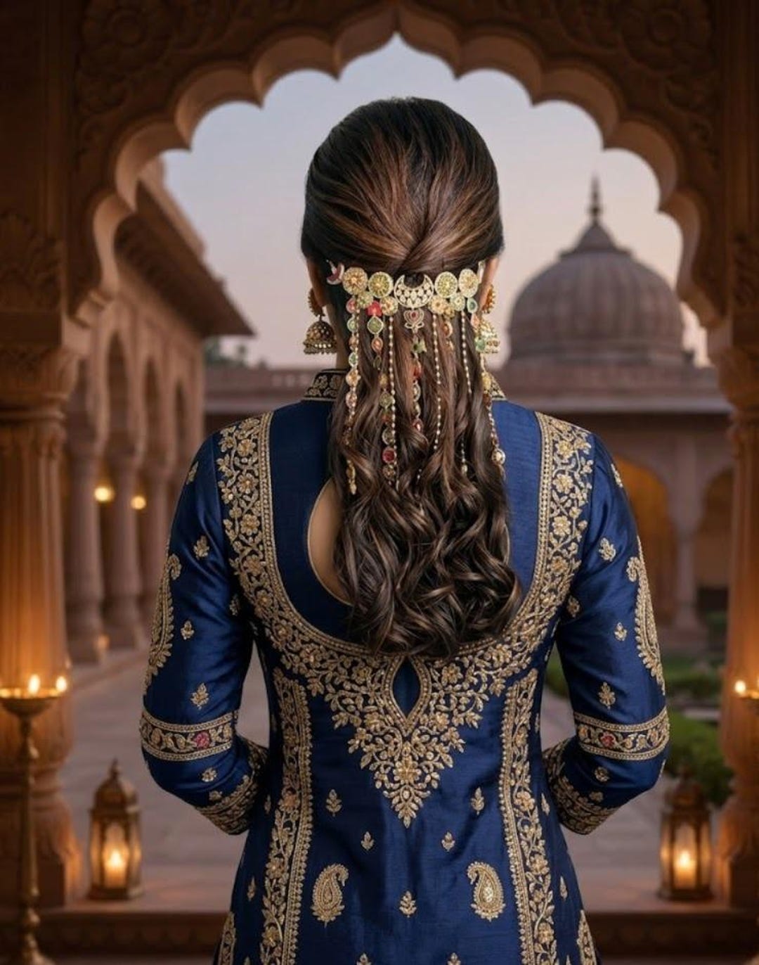 Indian Bridal Hair Jewelry, Wedding Hair Accessory - Etsy