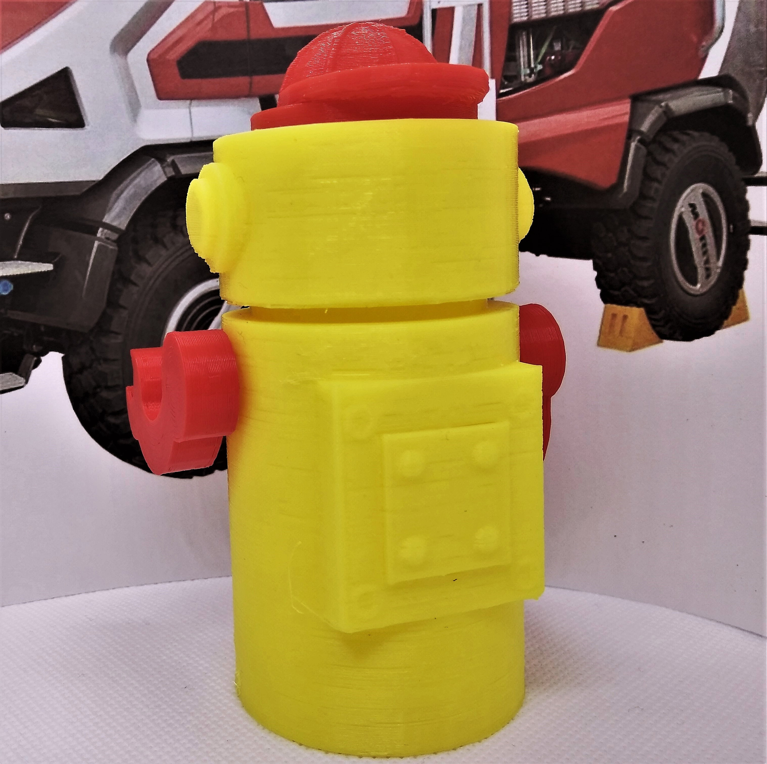 Robot Toy Fire Fighter. Art Toy Sculpture. Mechanical Fireman Figure ...