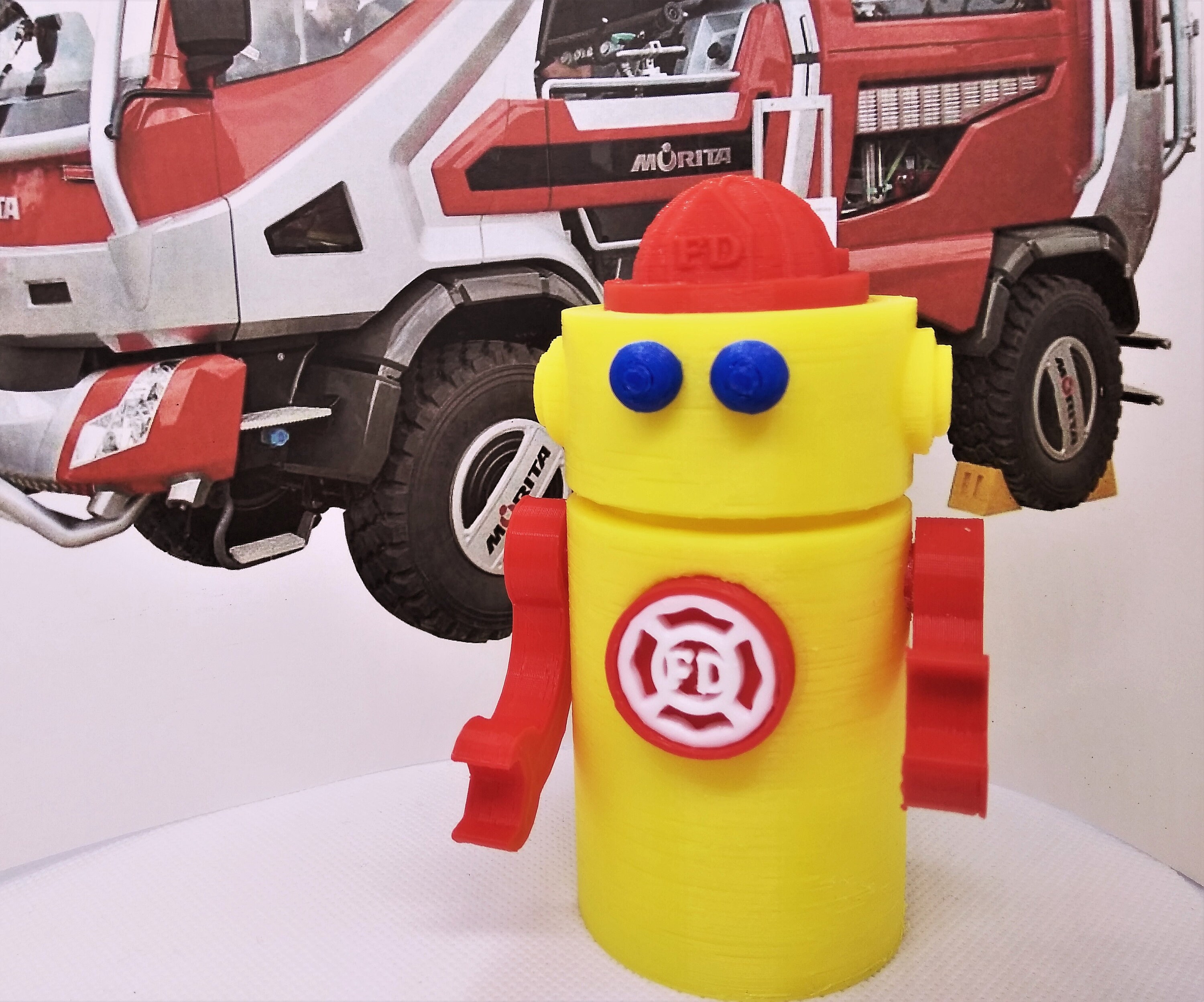 Robot Toy Fire Fighter. Art Toy Sculpture. Mechanical Fireman Figure ...