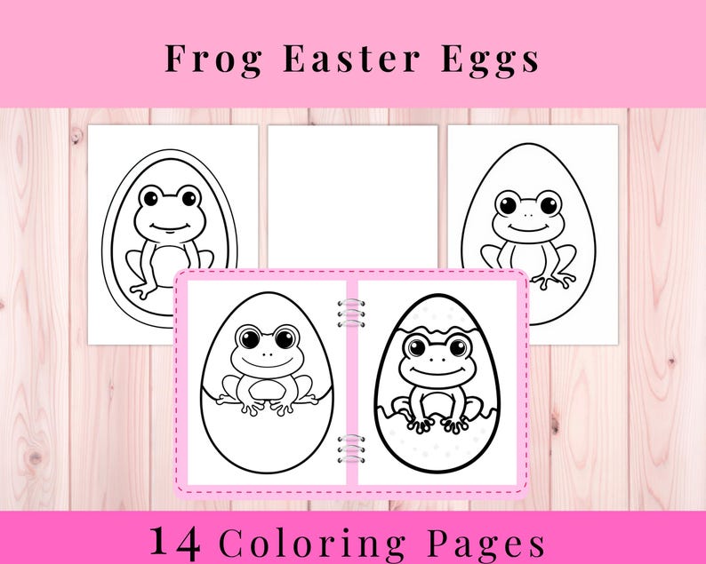 Frog Easter Egg Coloring Pages | Printable PDF | Kids Activity ...