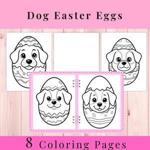 Dog Easter Egg Coloring Pages | Printable PDF | Kids Activity | Instant ...