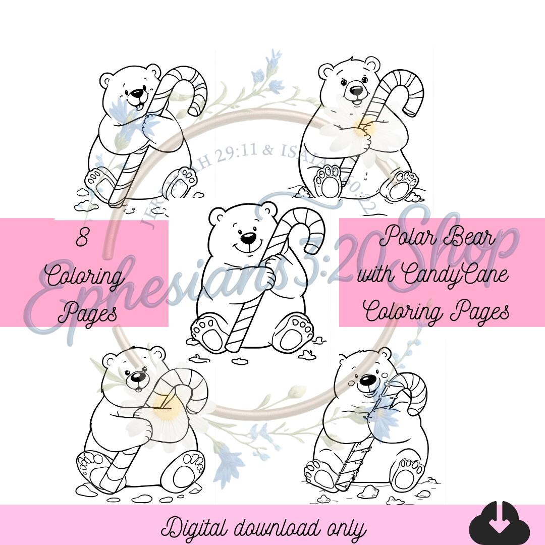Polar Bear Coloring Pages Printable | Winter Animal Coloring Sheets for ...