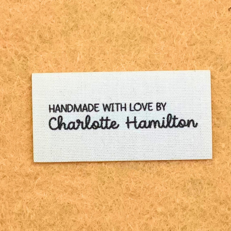 Personalised Label Sew on Quilt Label Fabric Garment Product Handmade ...